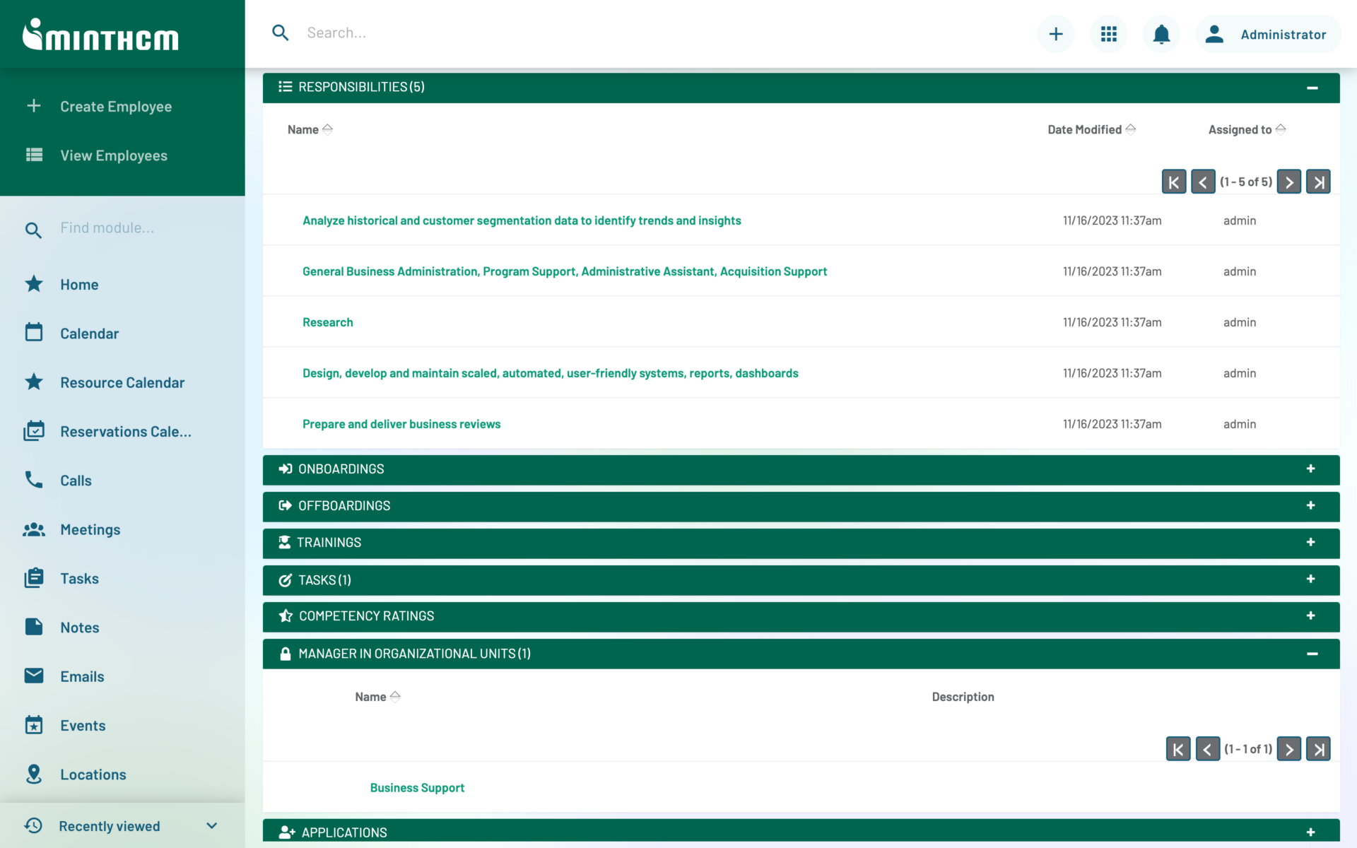 MintHCM | Features - Check the functions of our HCM software. It's FREE!