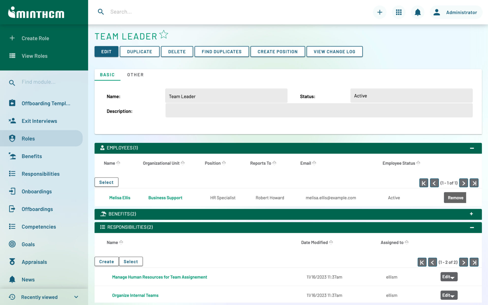 MintHCM | Features - Check the functions of our HCM software. It's FREE!