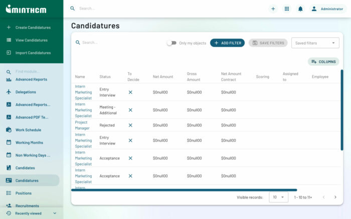MintHCM | Features - Check the functions of our HCM software. It's FREE!