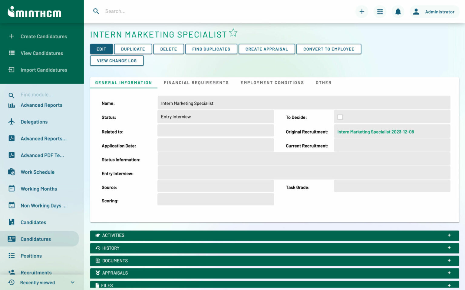 MintHCM | Features - Check the functions of our HCM software. It's FREE!