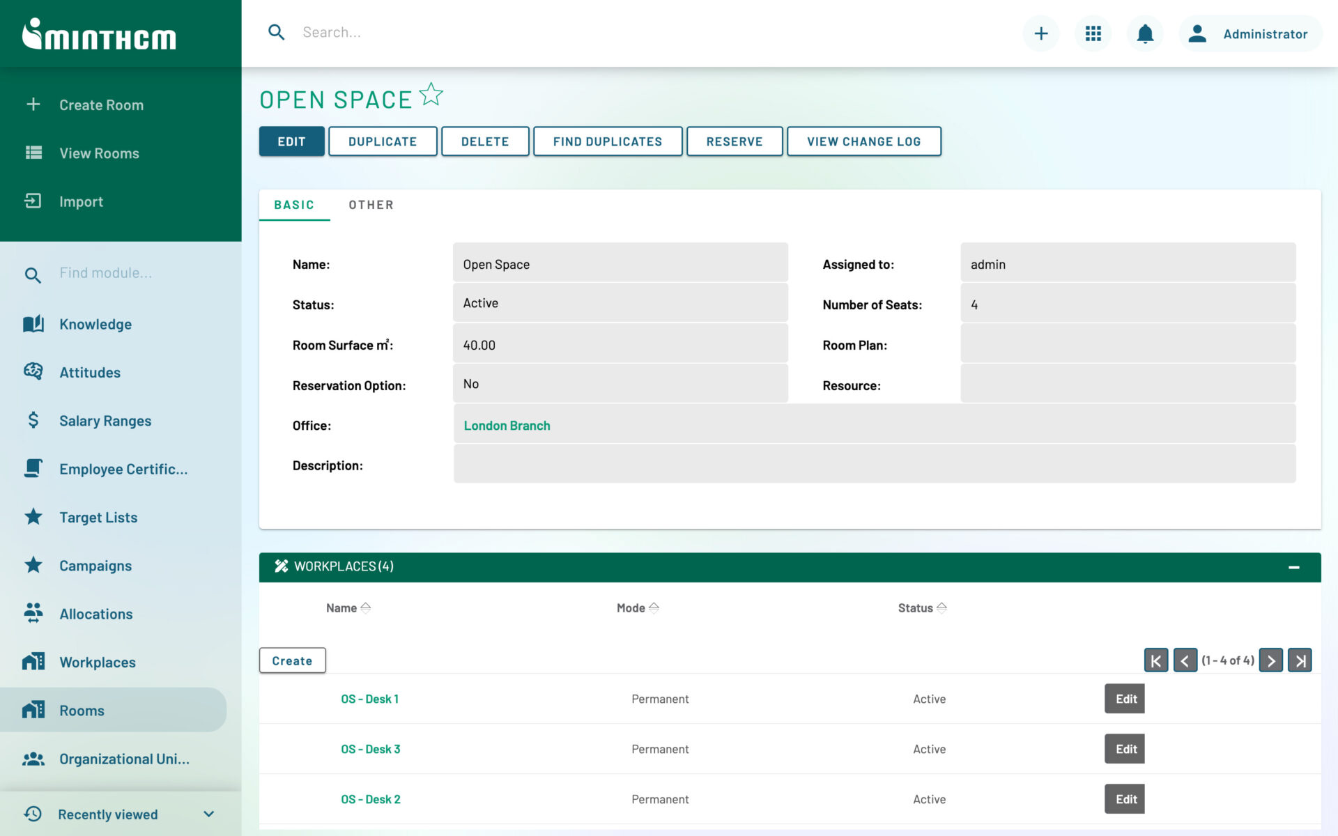 Workplace - New MintHCM's feature for office space optimization!